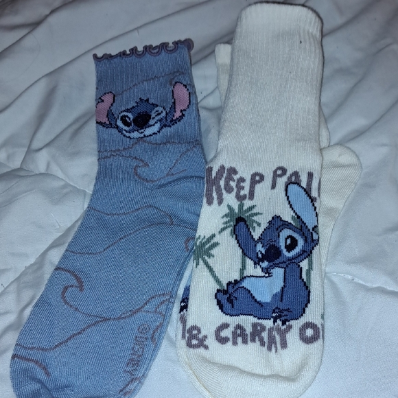 Disney | Accessories | Disney Stitch Themed Socks Bundle Only | Poshmark